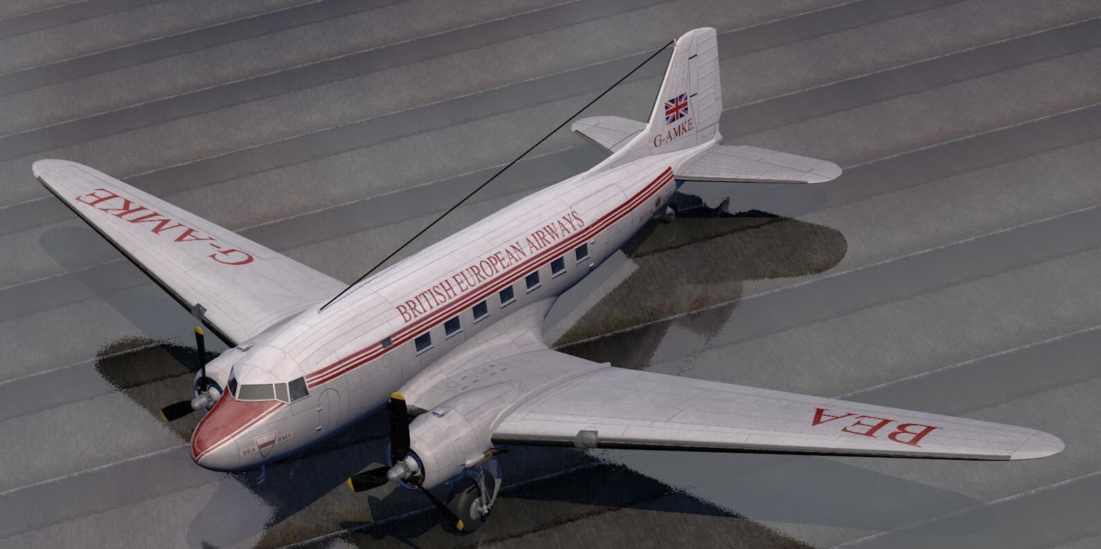 Douglas DC-3 Airliner 3D model | CGTrader