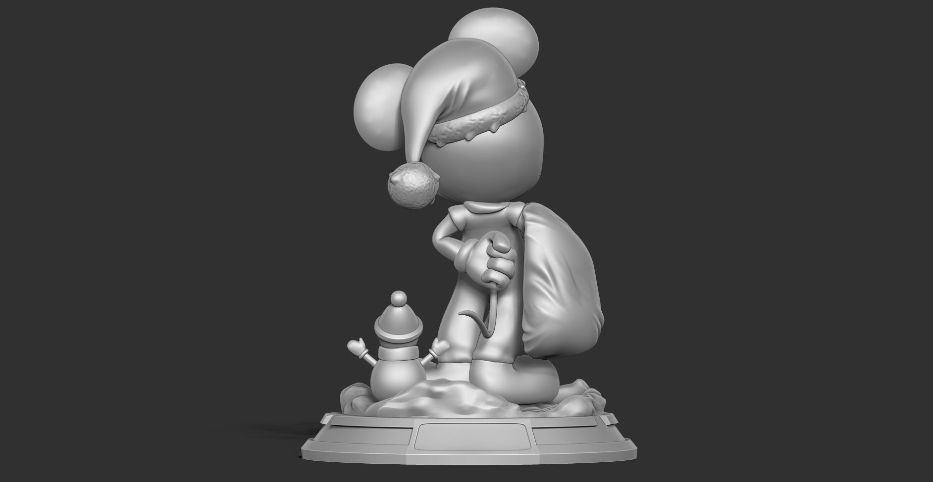 Santa Mickey Mouse 3D model 3D printable | CGTrader