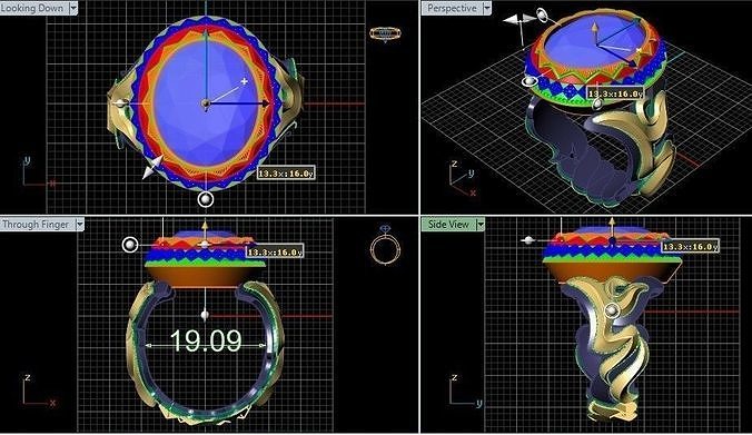 Ali Name Ring for gents 3D model 3D printable | CGTrader