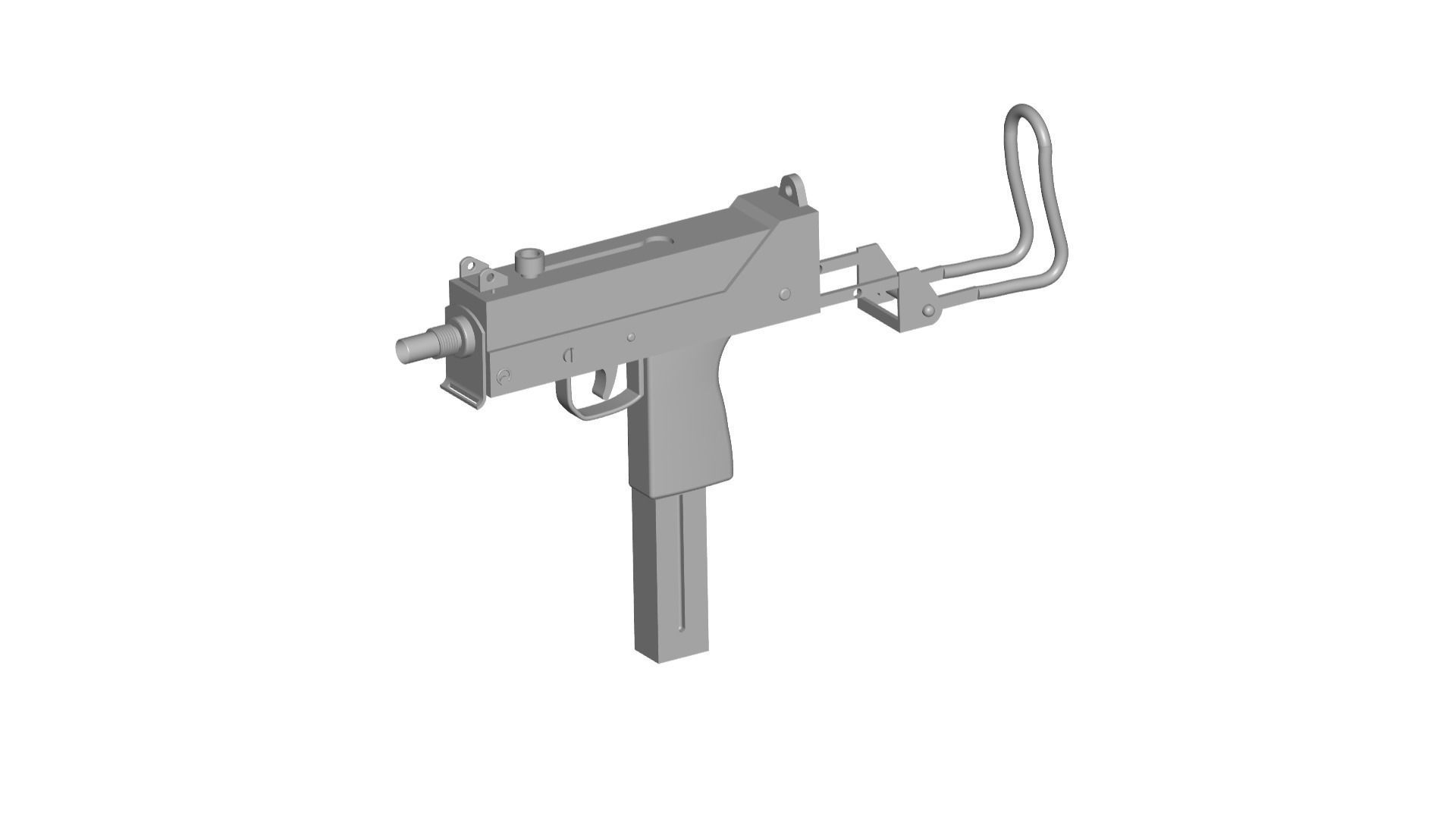 uzi machine gun 3D model | CGTrader