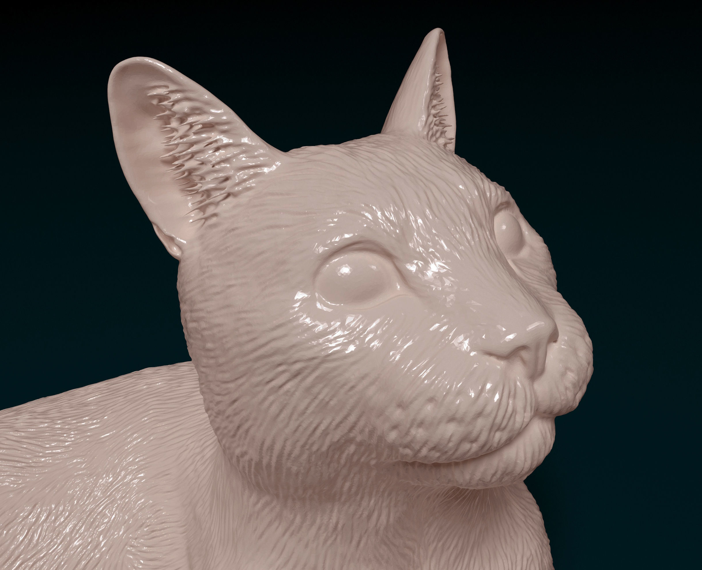Cat lying down 3D model 3D printable | CGTrader
