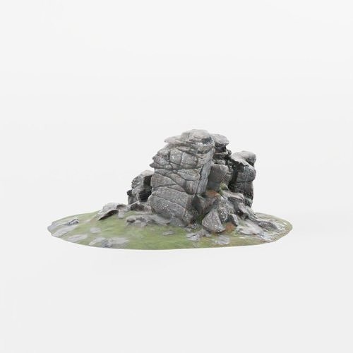 3D model A Rock Formation - Dartmoor Stone Photo-Scan Model VR / AR ...
