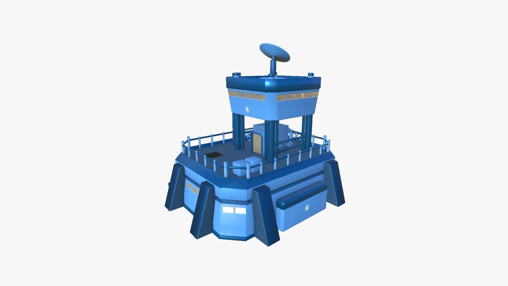 3D model SciFi Facility B03 Blue - Sci Fi Exterior Design VR / AR / low ...