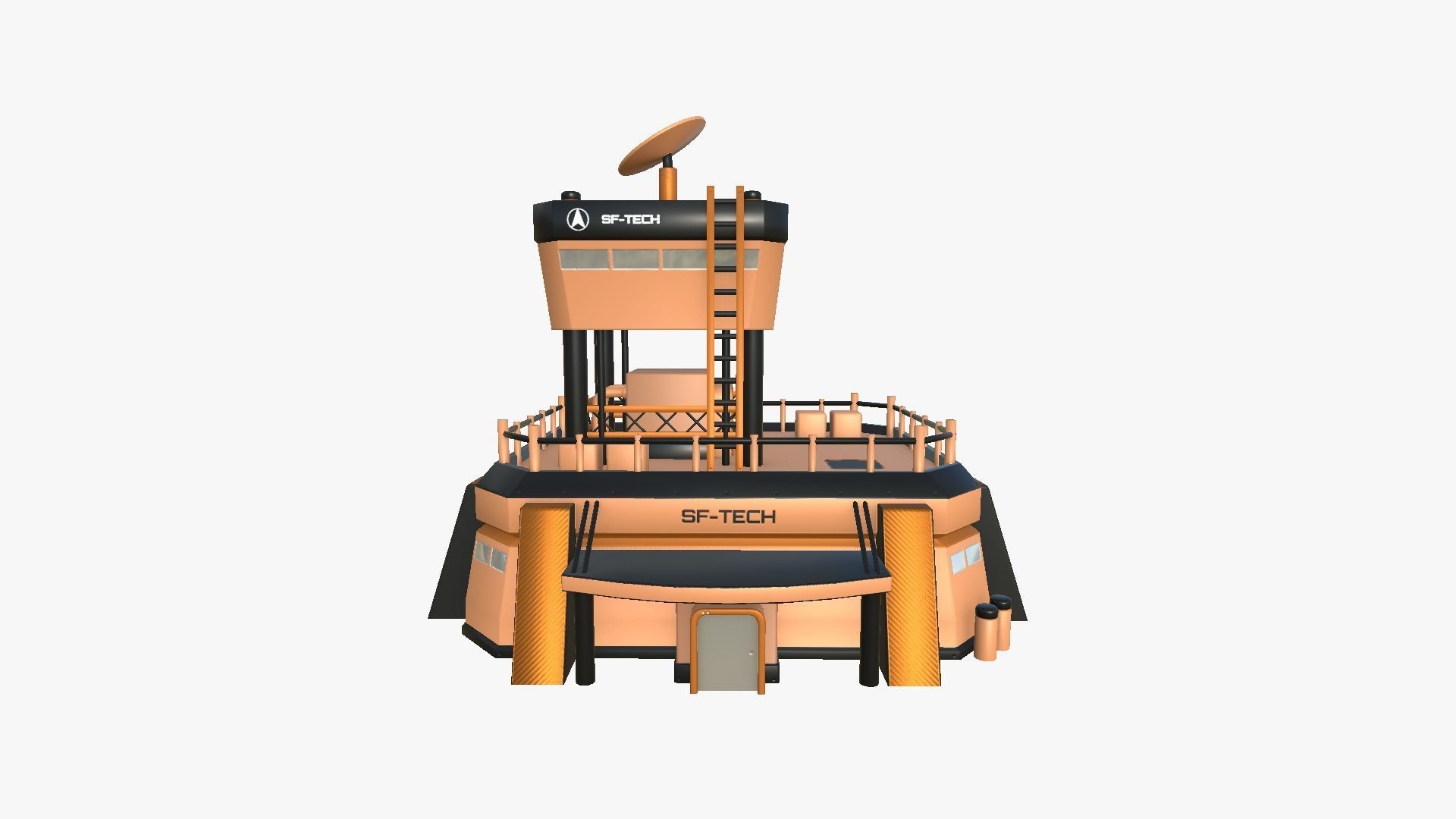 3D model SciFi Facility B04 Orange - Sci Fi Exterior Design VR / AR ...