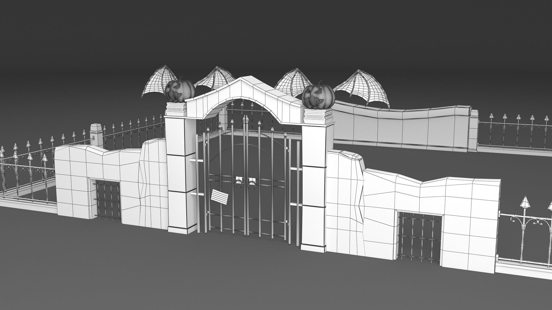 PBR Cemetery Gate 3D model | CGTrader