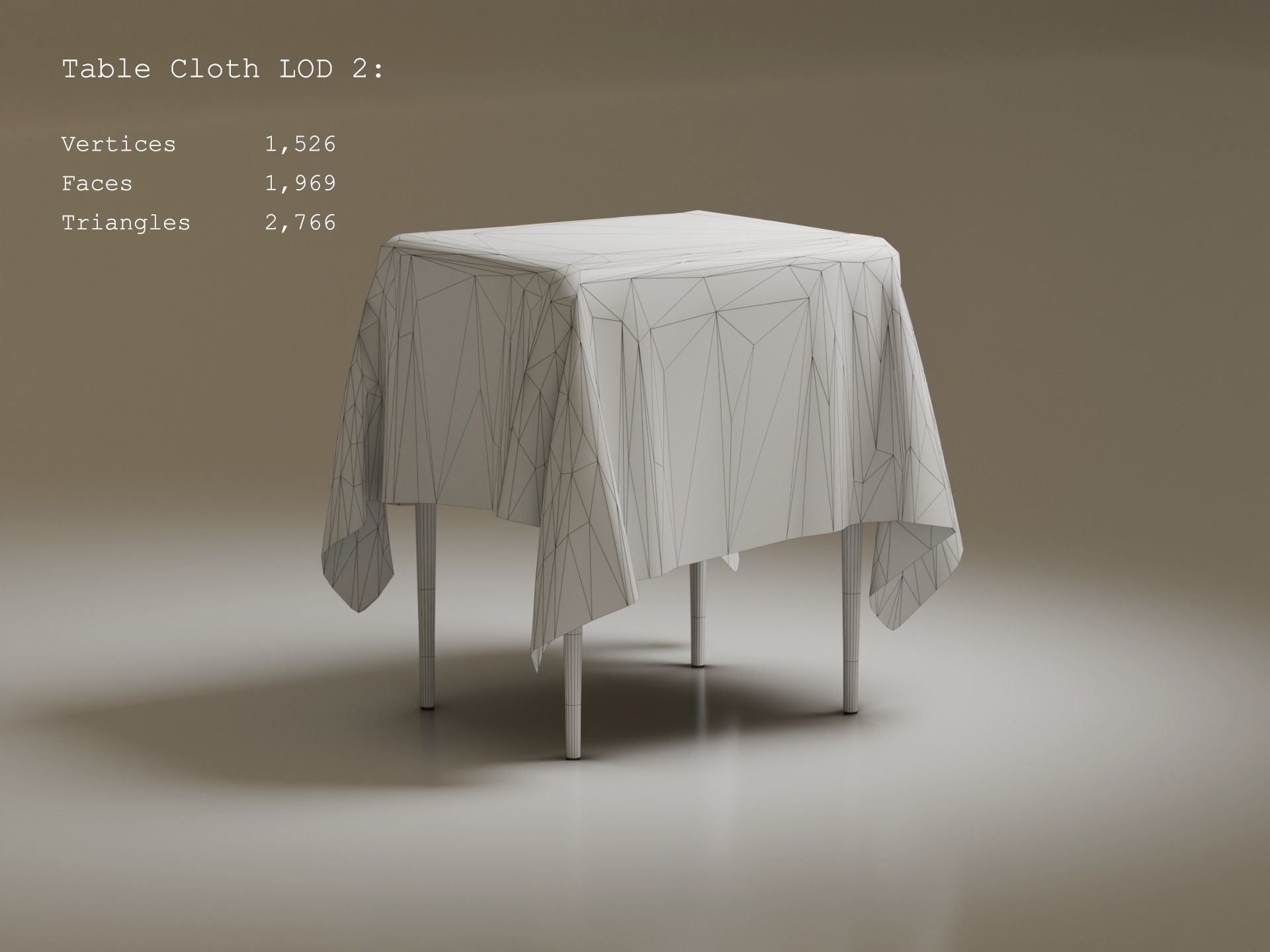 Low-Poly Table Cloth free VR / AR / low-poly 3D model | CGTrader