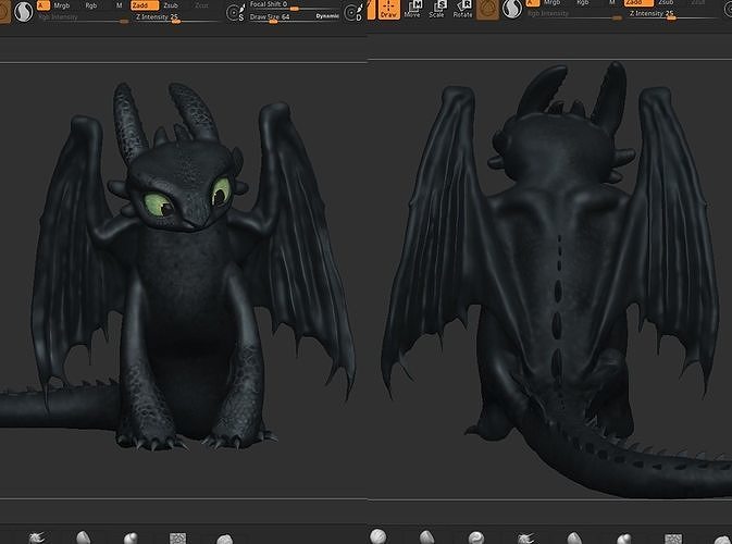 Toothless from How to train your dragon for 3d printing 3D model rigged ...