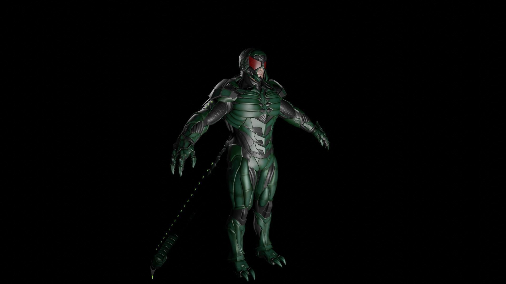 Marvels Spider-Man The Scorpion free 3D model rigged | CGTrader