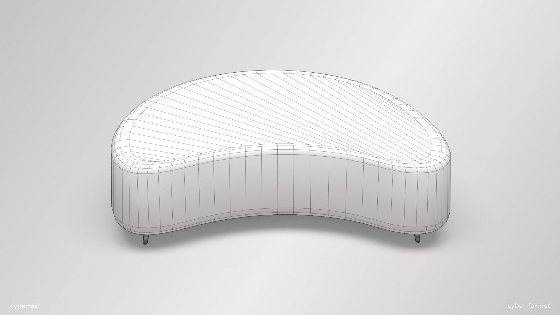 3D model Futuristic Round Sofa Set VR / AR / low-poly | CGTrader