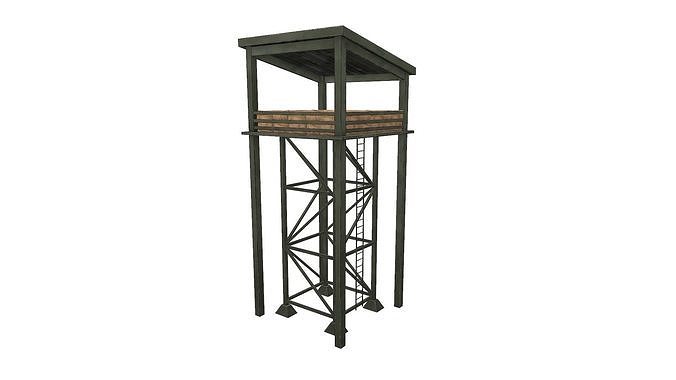 3D model Military Watchtower VR / AR / low-poly | CGTrader