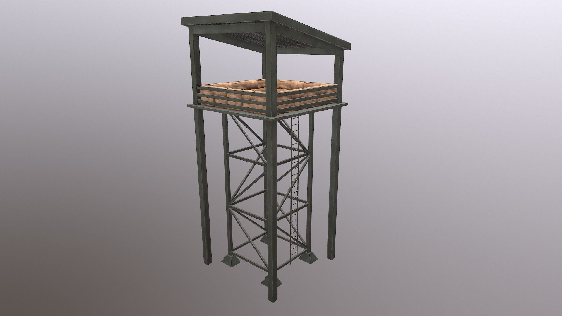 3D model Military Watchtower VR / AR / low-poly | CGTrader