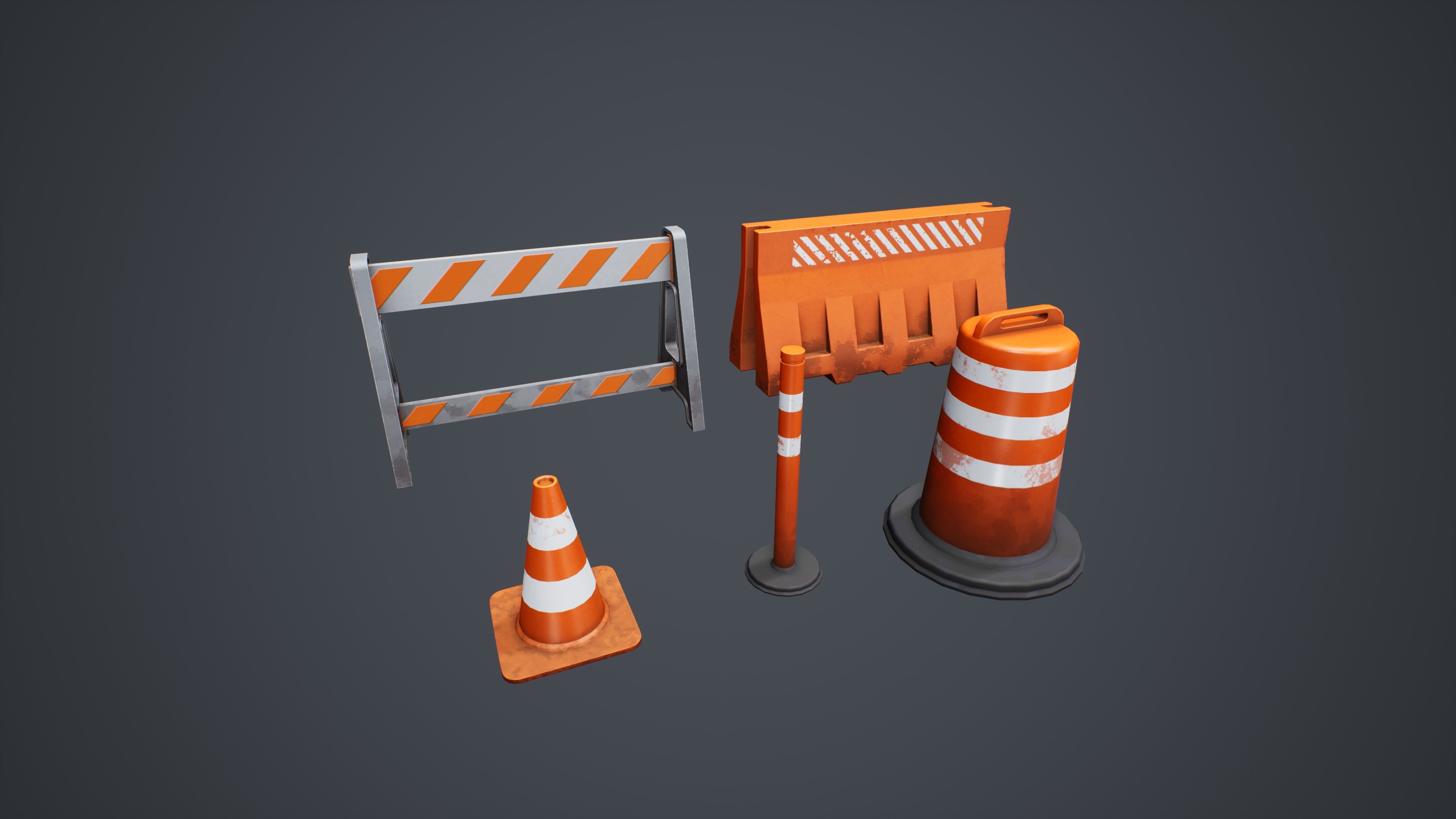 3D model Stylized Traffic Cones VR / AR / low-poly | CGTrader