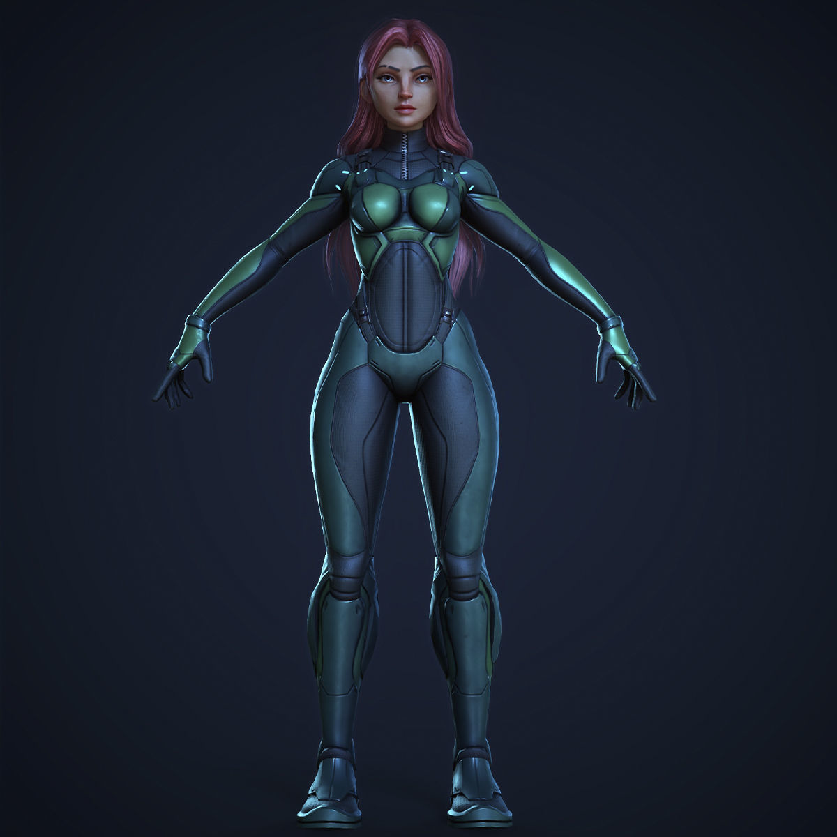 3D model Female Futuristic VR / AR / low-poly | CGTrader
