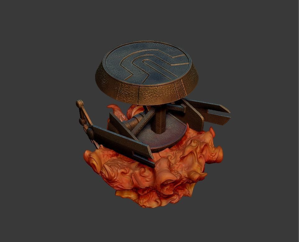 mustafar droid diorama 3D model 3D printable | CGTrader