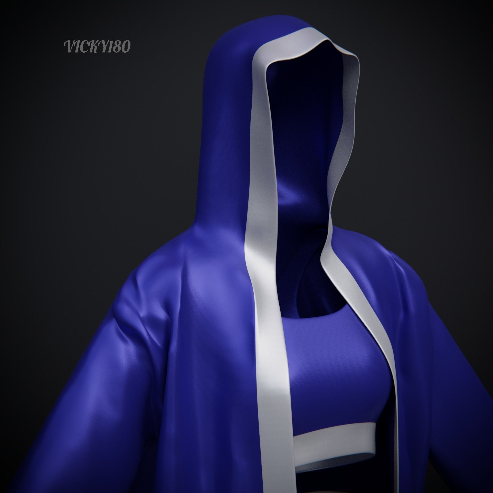 Female Boxer Outfit - Shorts Set and Robe 3D model | CGTrader