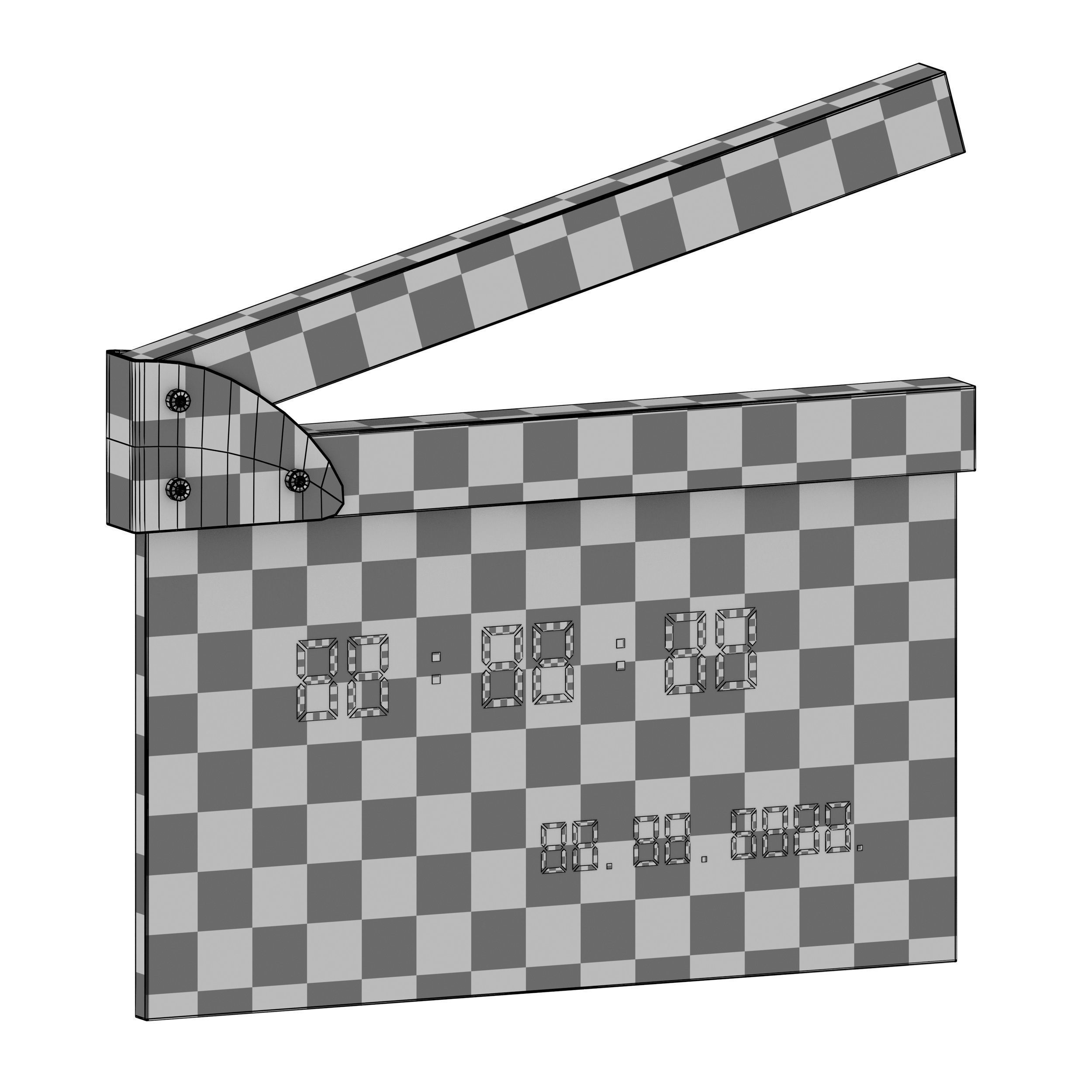 Clock Movie clapperboard numerator 3D model | CGTrader