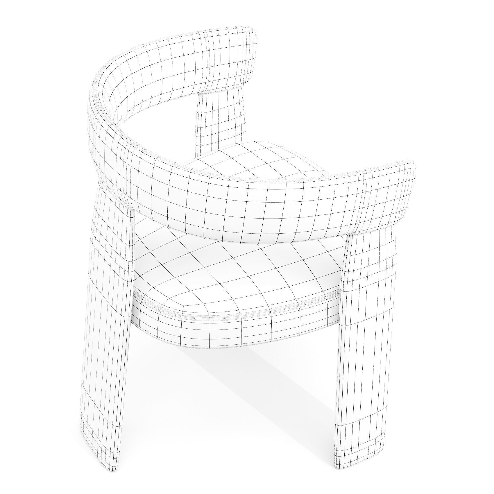 3D model Andreu World Oru SO2271 - Dining Chair VR / AR / low-poly ...
