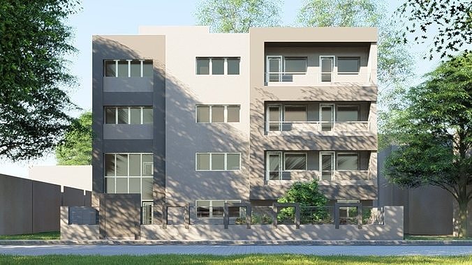 Residential building 3D model | CGTrader