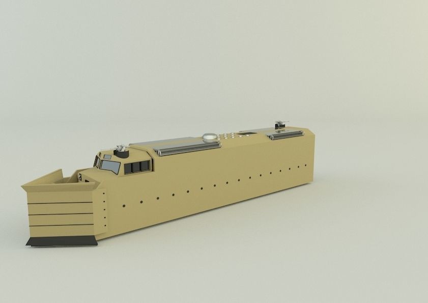 armored locomotive train 3D model | CGTrader