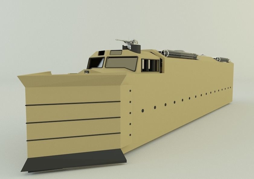 armored locomotive train 3D model | CGTrader