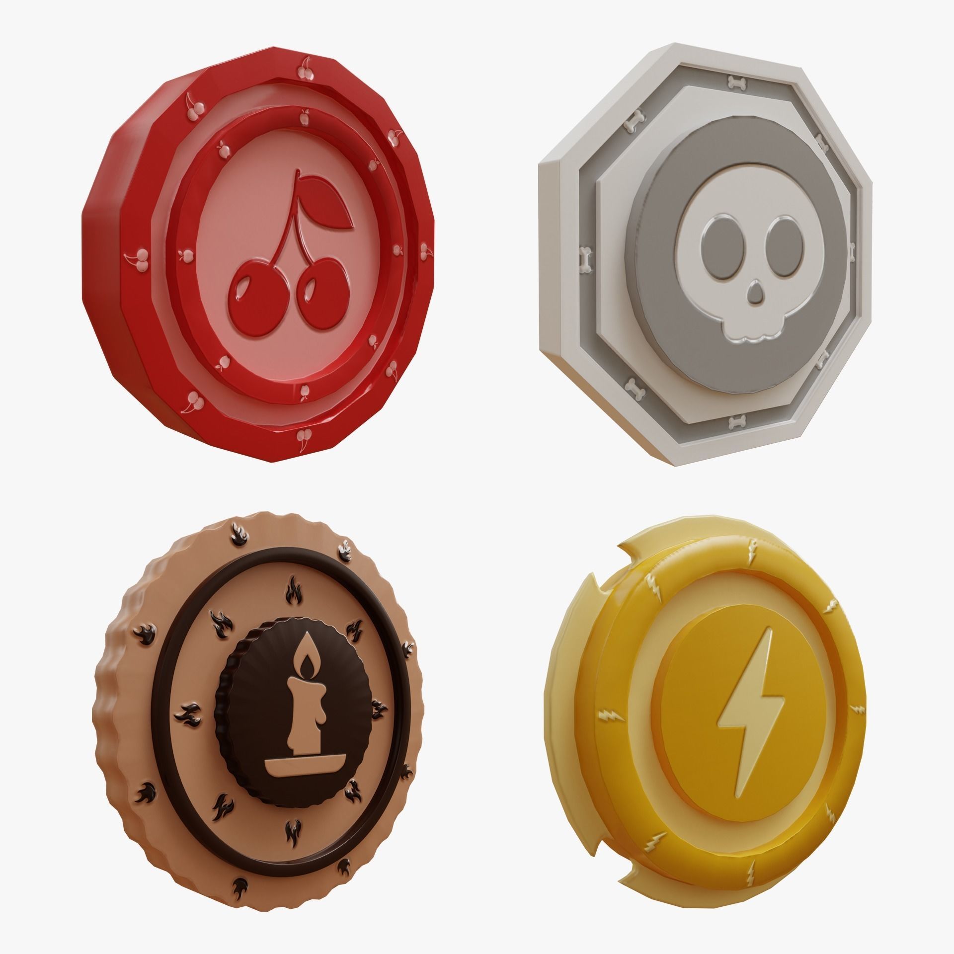 3D model Cartoon Coins Pack04 VR / AR / low-poly | CGTrader