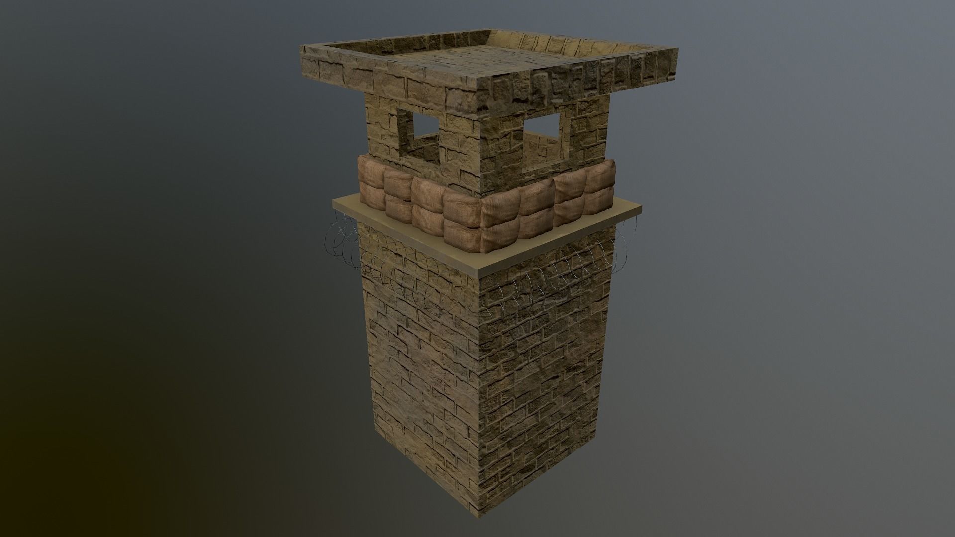 3D model Desert Watchtower VR / AR / low-poly | CGTrader