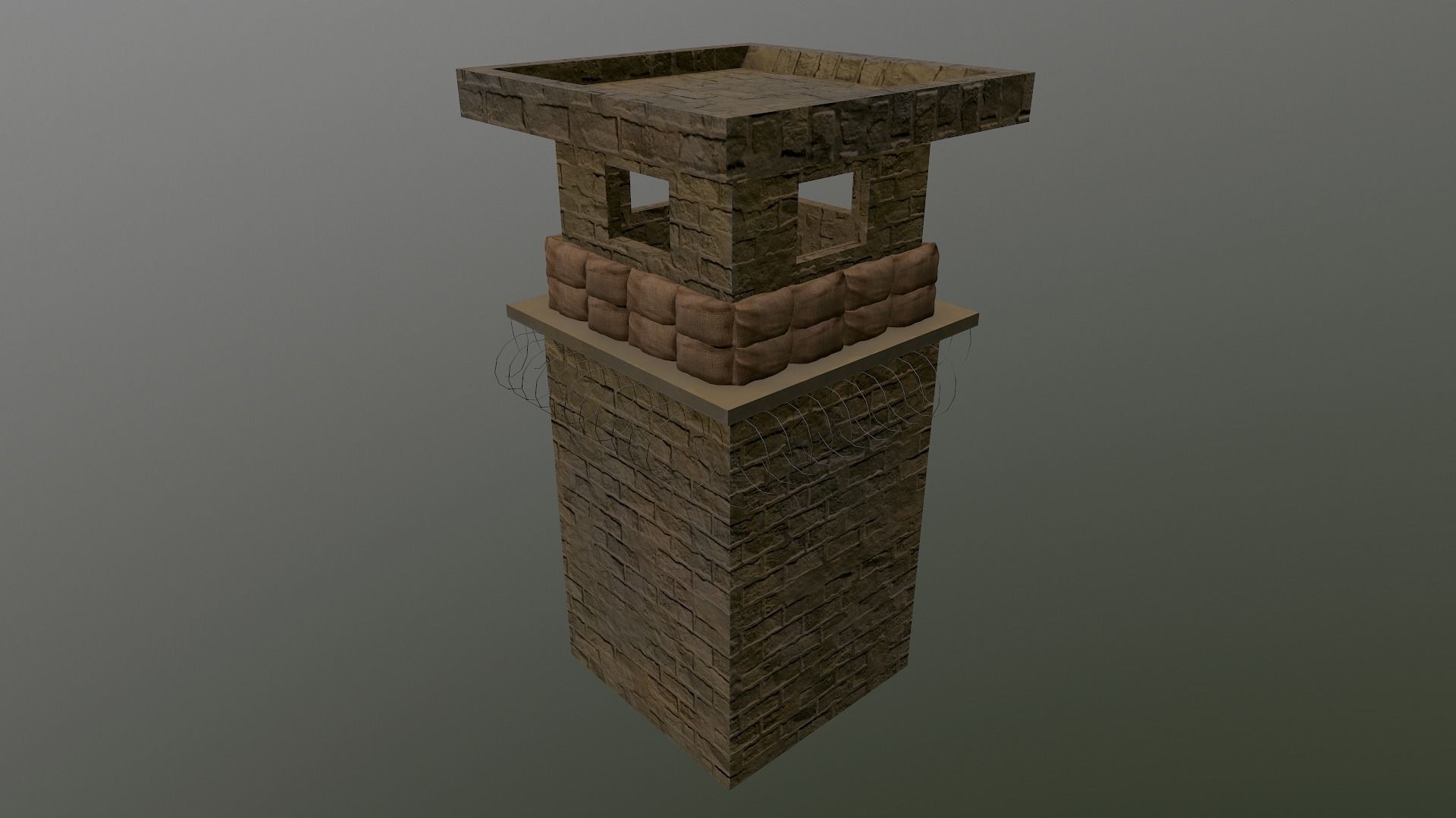3D model Desert Watchtower VR / AR / low-poly | CGTrader