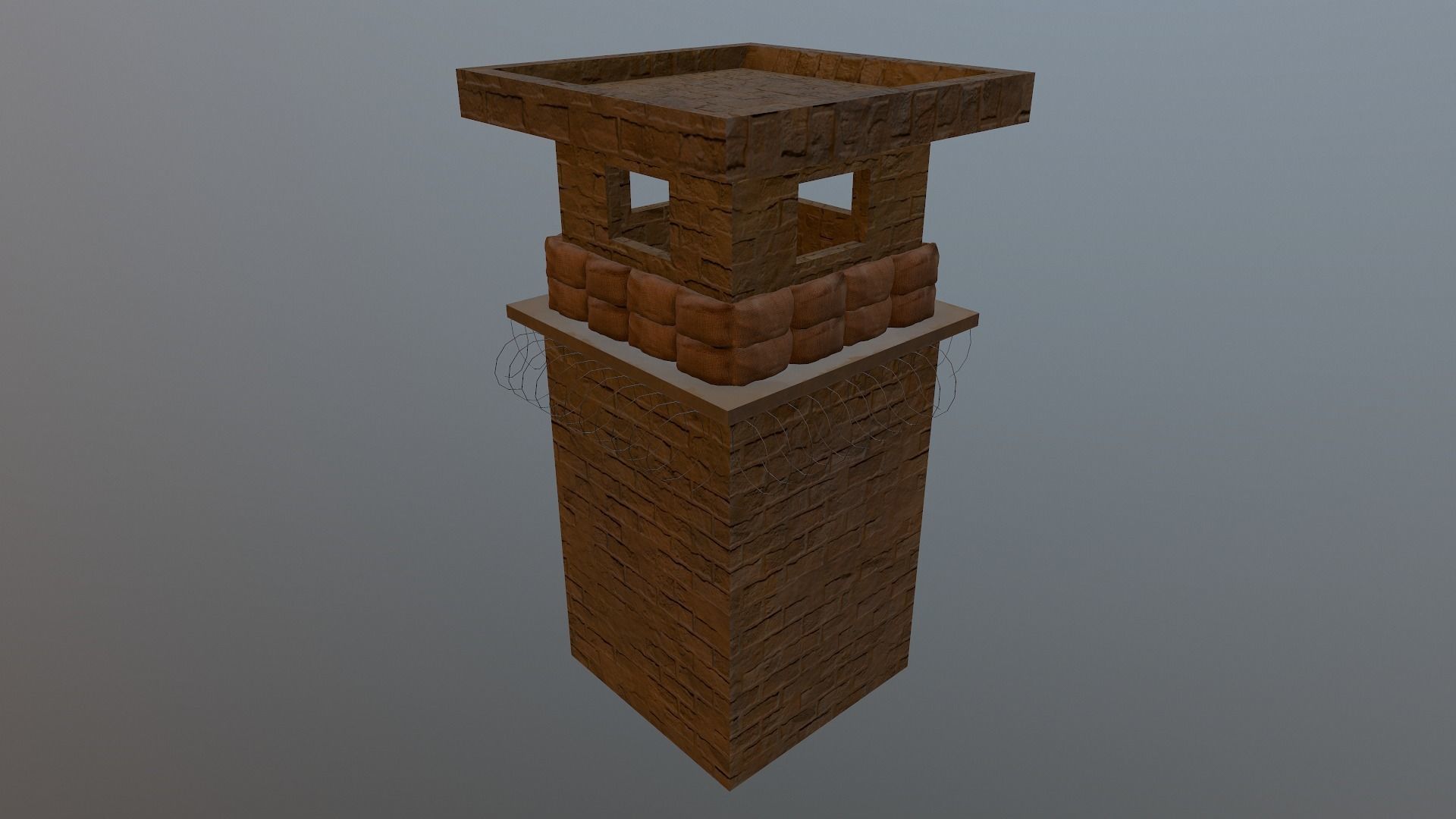 3D model Desert Watchtower VR / AR / low-poly | CGTrader