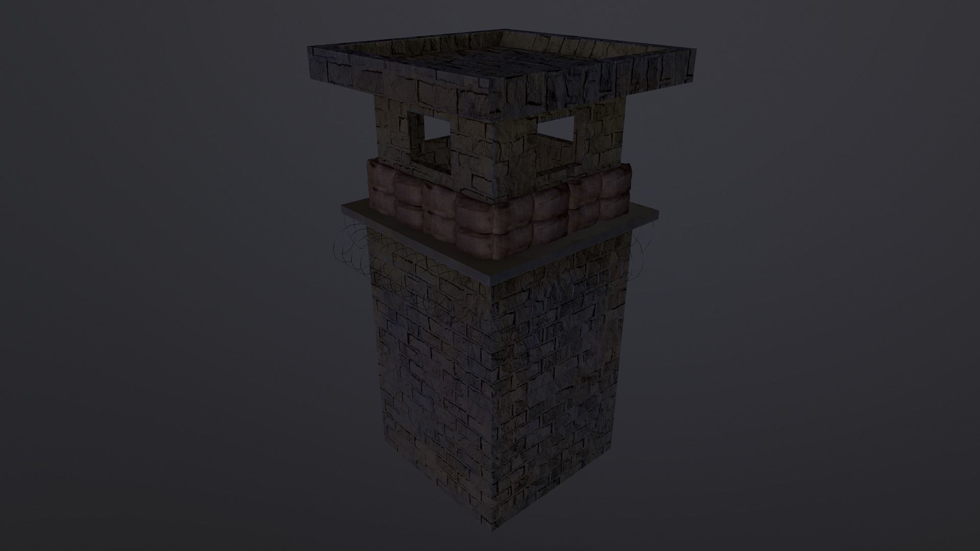 3D model Desert Watchtower VR / AR / low-poly | CGTrader