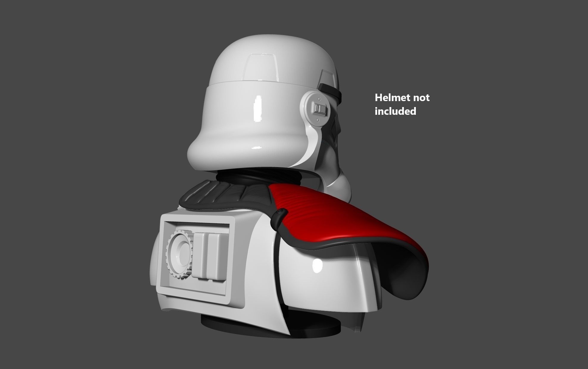 Stand with Pauldron for Stormtrooper helmet 3D model 3D printable ...