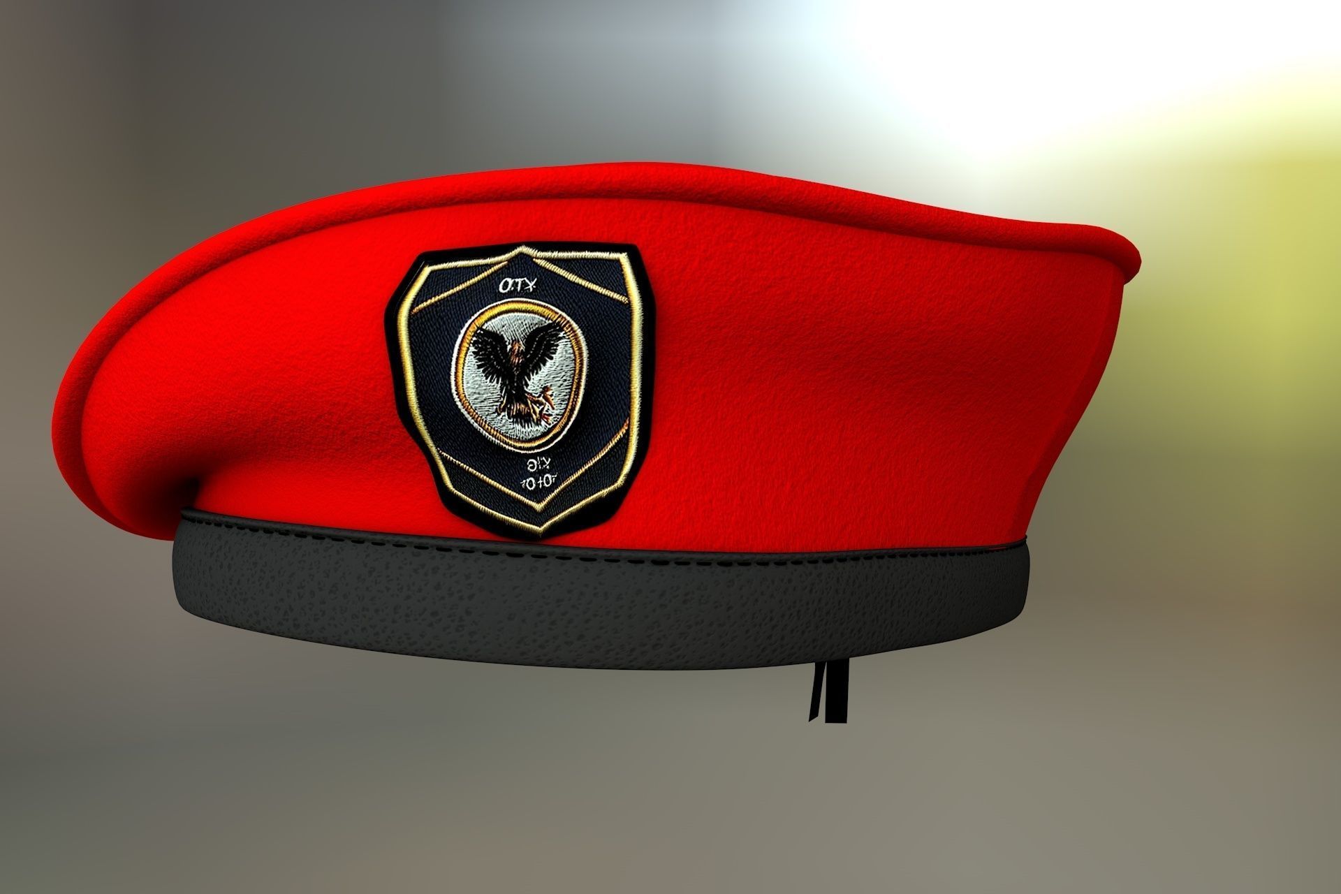 Wool Military-Style Beret Package 3D model | CGTrader