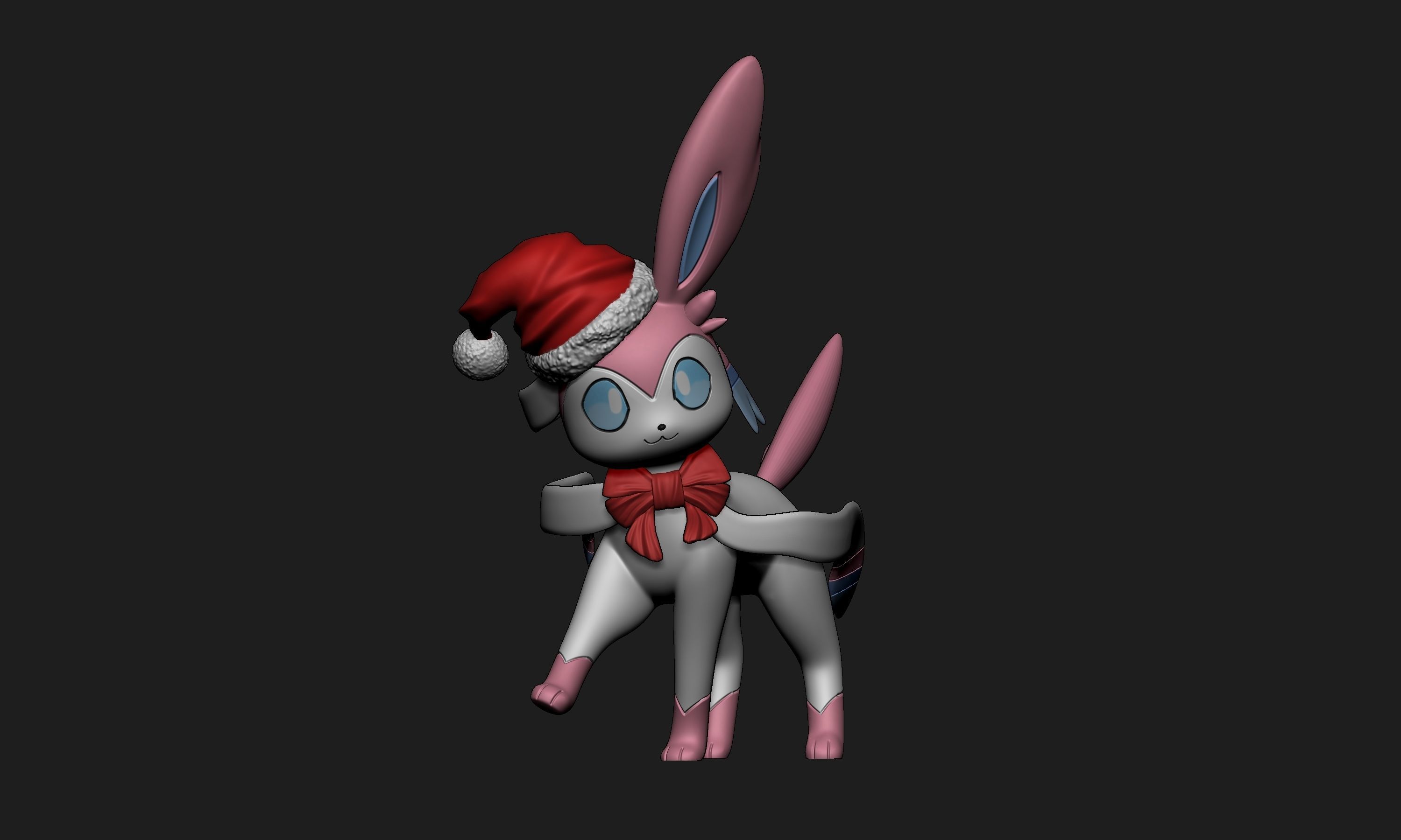 Pokemon - Christmas Sylveon 3D model 3D printable | CGTrader