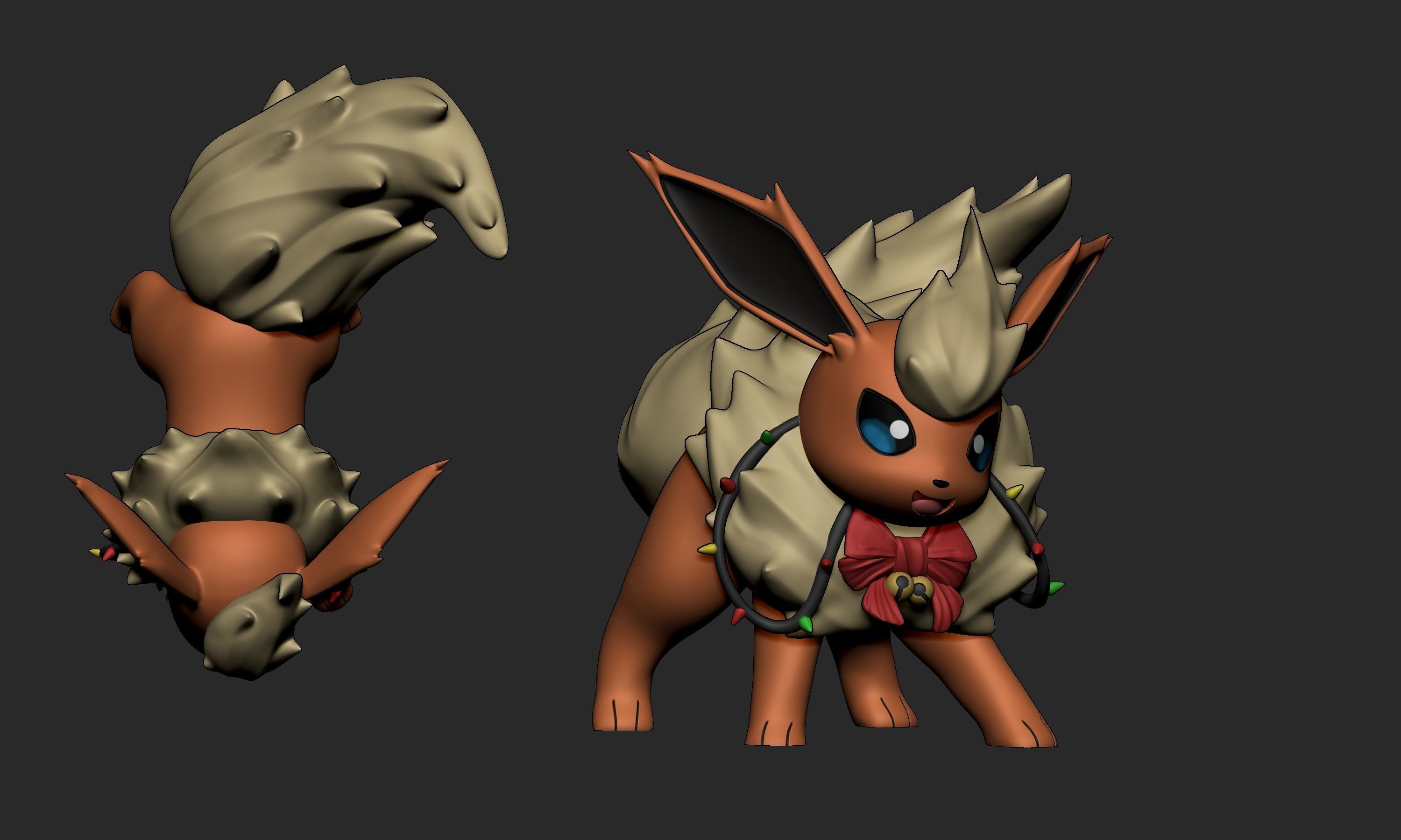 Pokemon - Christmas Flareon 3D model 3D printable | CGTrader