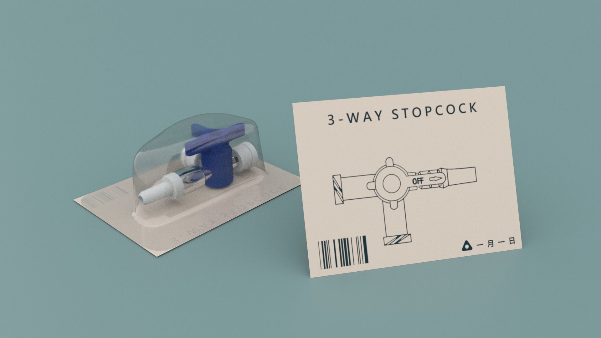 3D model 3 Three Way Stopcock VR / AR / low-poly | CGTrader