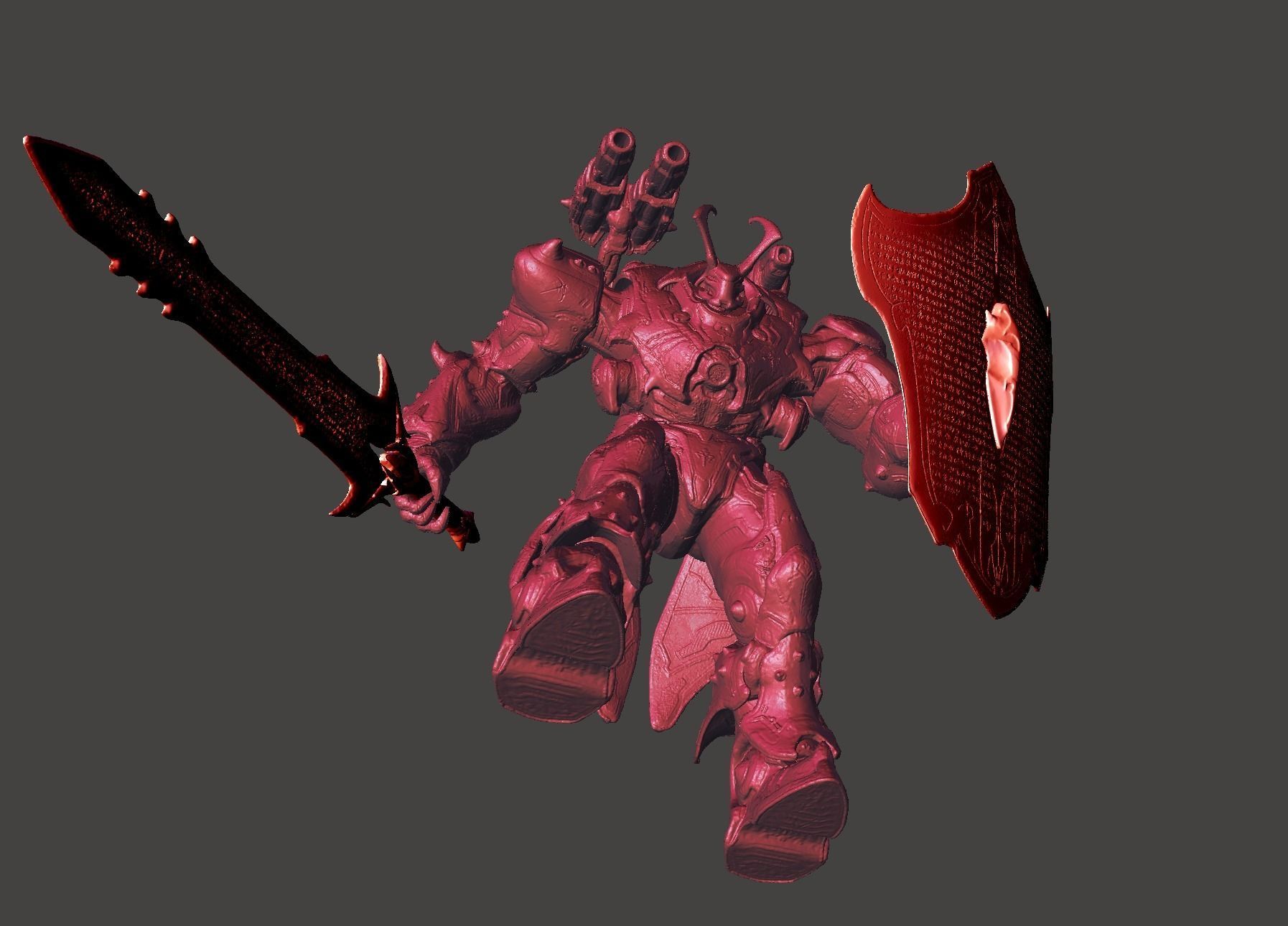 DAVOTH DARK LORD MECH -DOOM ETERNAL MODULAR ARTICULATED STL 3D model 3D ...