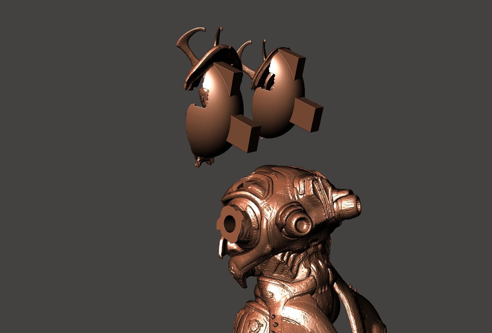 DAVOTH DARK LORD MECH -DOOM ETERNAL MODULAR ARTICULATED STL 3D model 3D ...