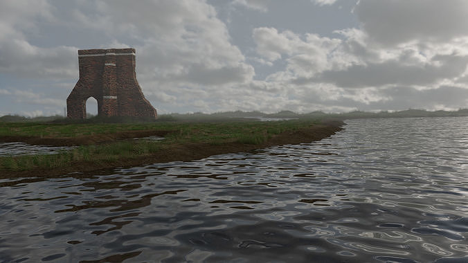 Realistic grassland landscape scene 3D model | CGTrader