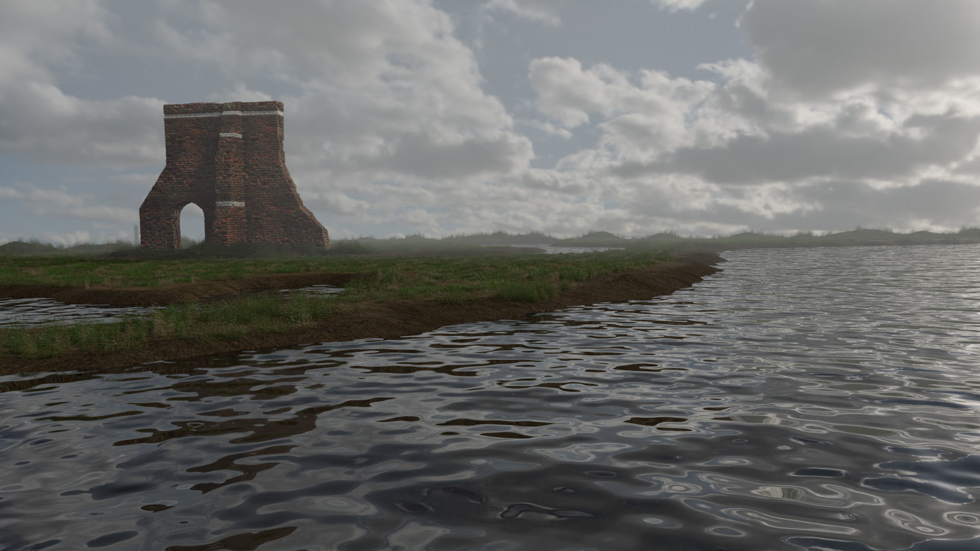 Realistic grassland landscape scene 3D model | CGTrader