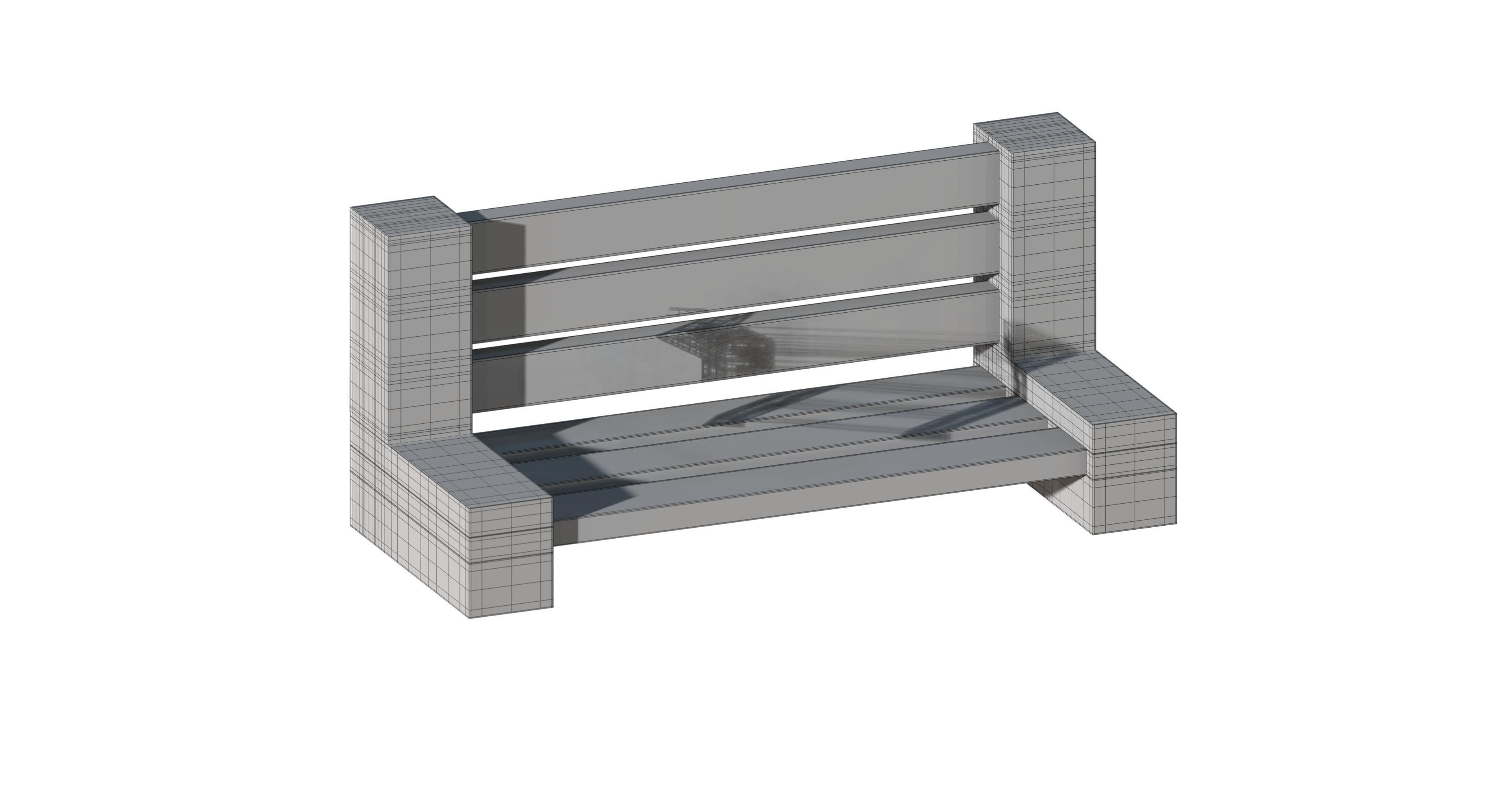 3D model Bench street asset VR / AR / low-poly | CGTrader