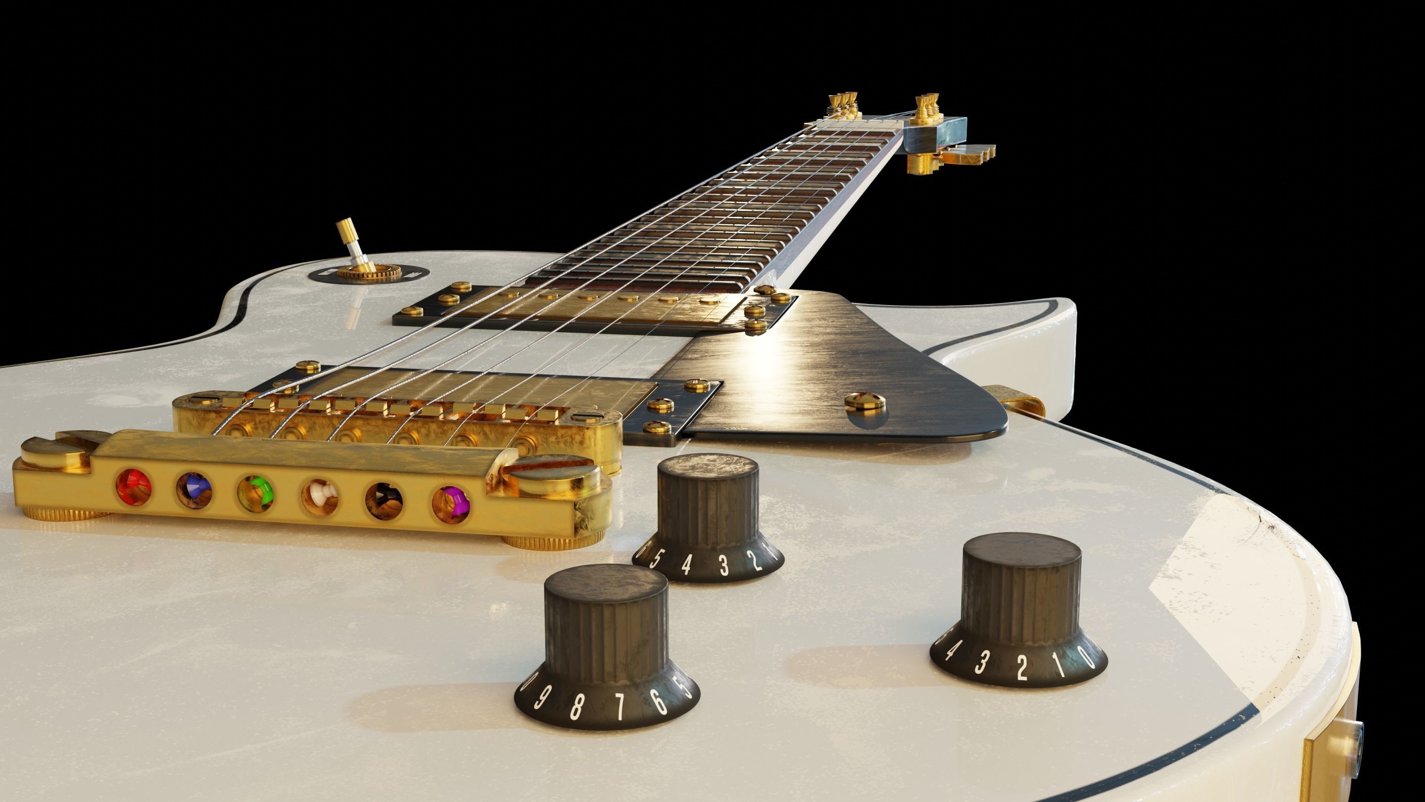 Les Paul Guitar - High Poly 3D model | CGTrader