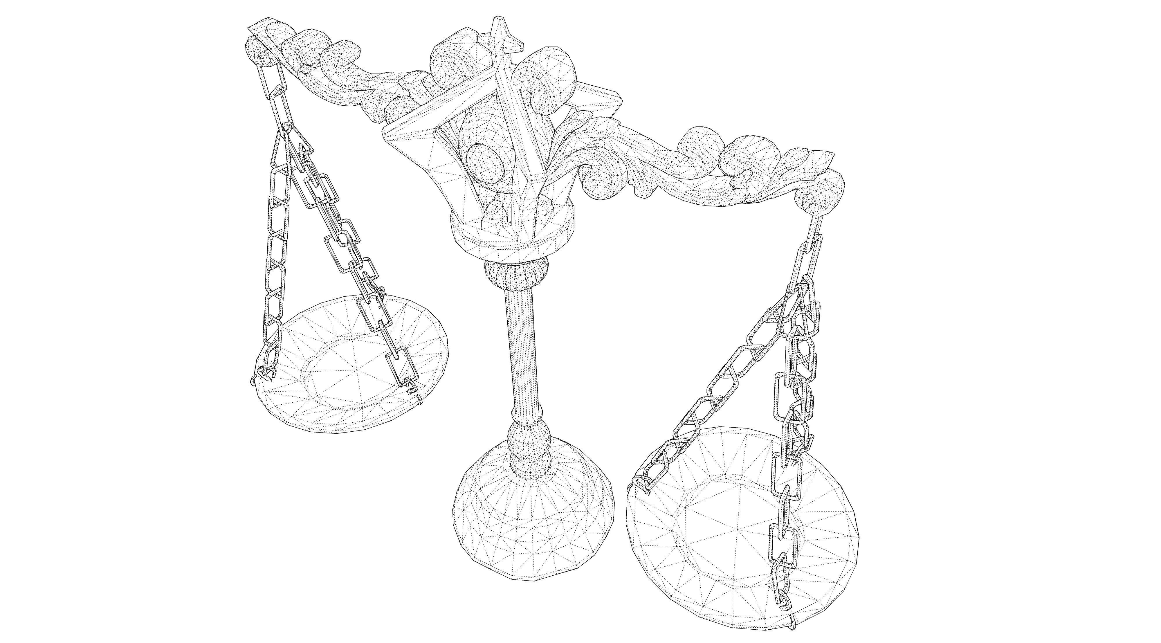 balances scale 3D model | CGTrader