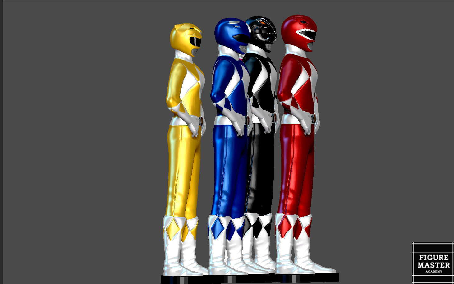 MIGHTY MORPHIN POWER RANGERS MMPR PACK CHARACTER 3D PRINT 3D model 3D printable | CGTrader