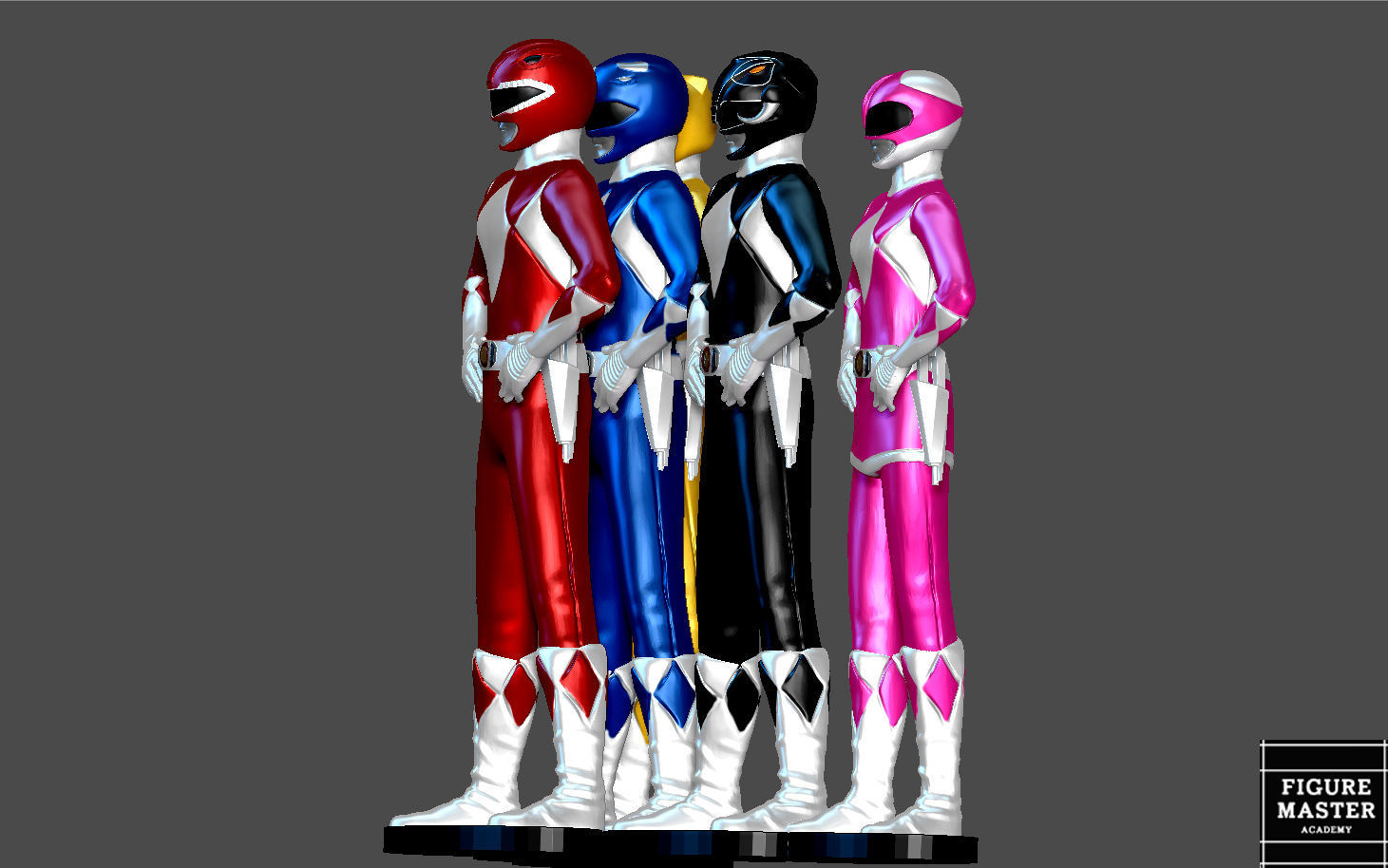 MIGHTY MORPHIN POWER RANGERS MMPR PACK CHARACTER 3D PRINT 3D model 3D printable | CGTrader
