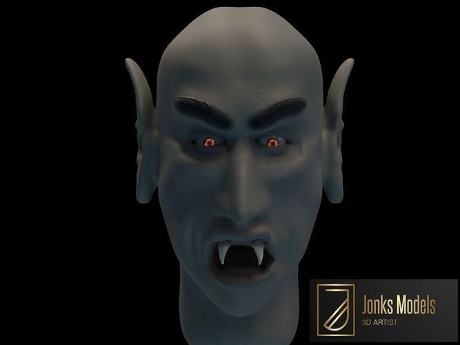 3D model Posable Vampire Head VR / AR / low-poly | CGTrader
