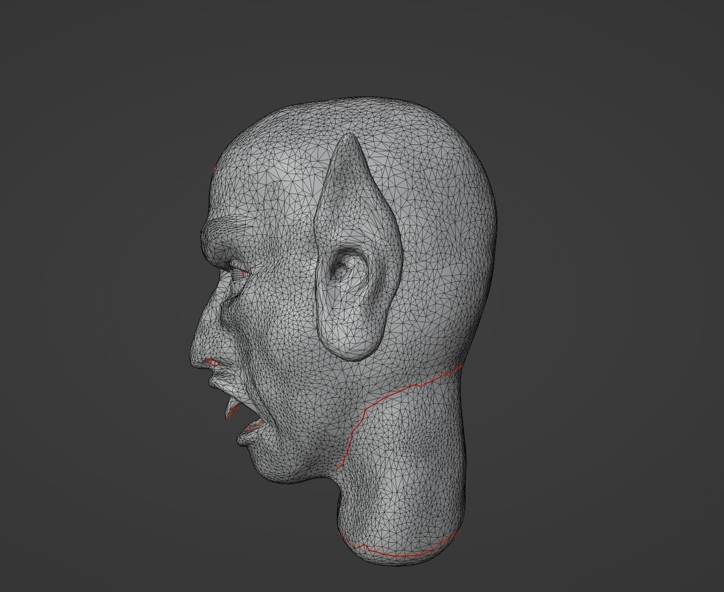 3D model Posable Vampire Head VR / AR / low-poly | CGTrader