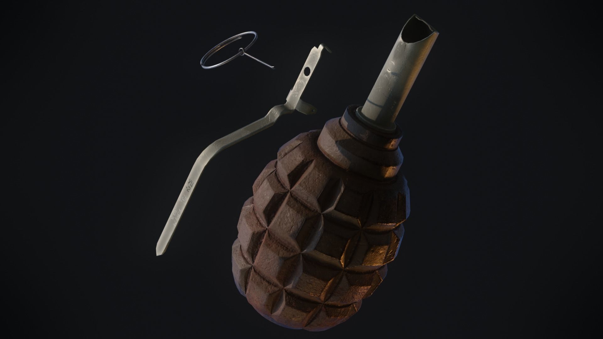 3D model 3D game-ready models of 5 Photorealistic Grenades VR / AR ...