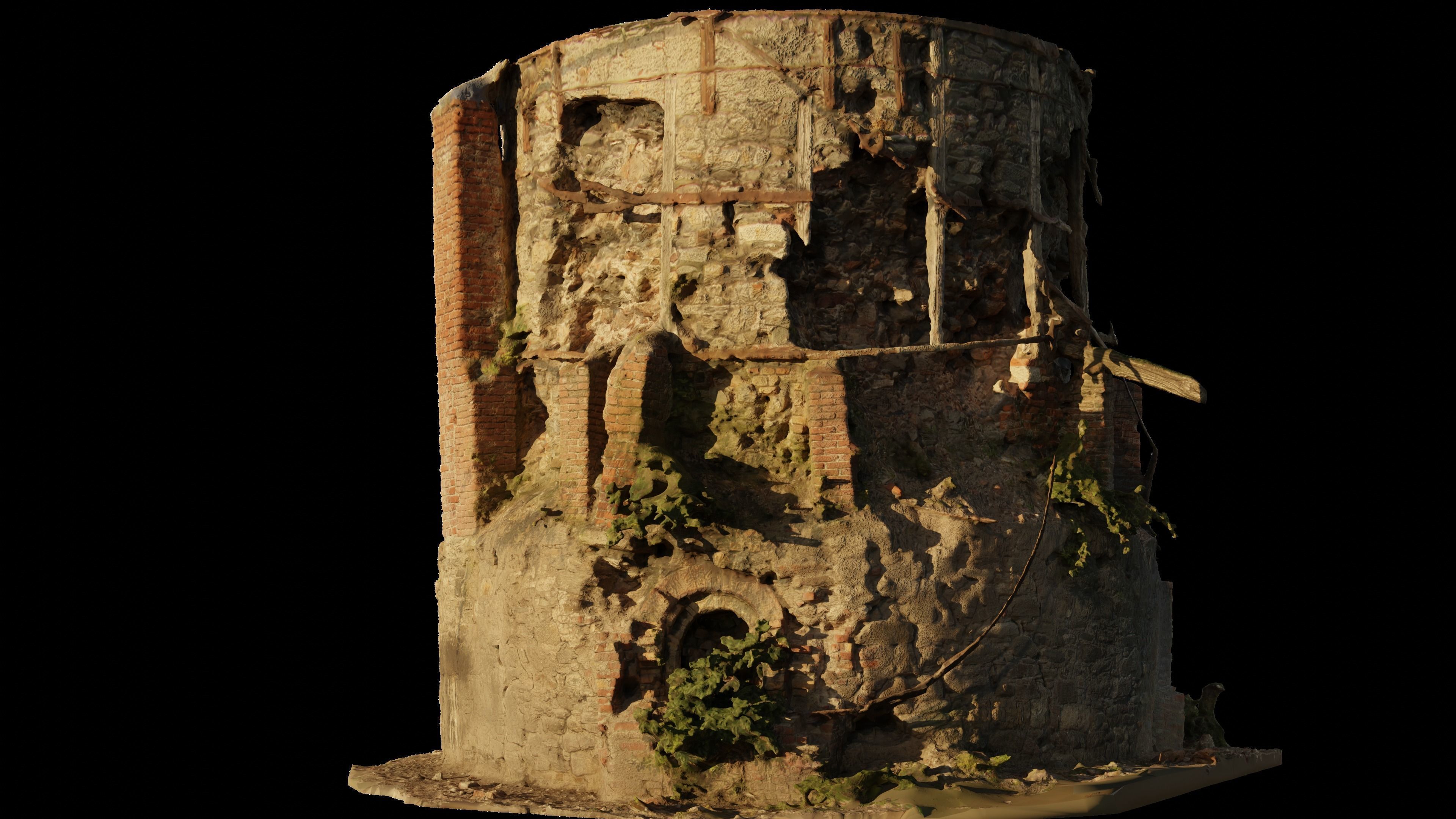 Tower ruin 3D model | CGTrader