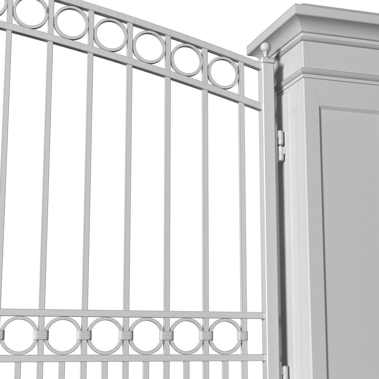Gates in classic style Entrance Forged 3D model | CGTrader