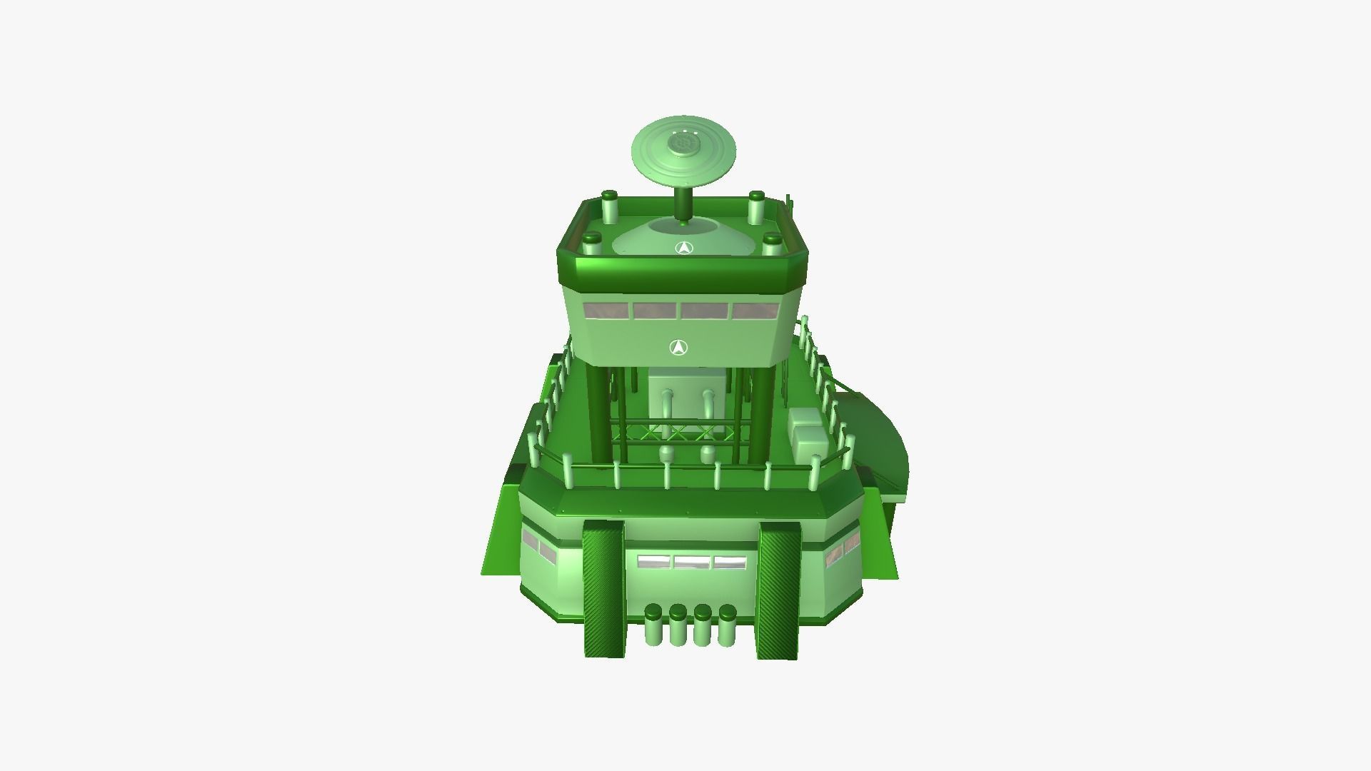3D model SciFi Facility B06 Green - Sci Fi Exterior Design VR / AR ...