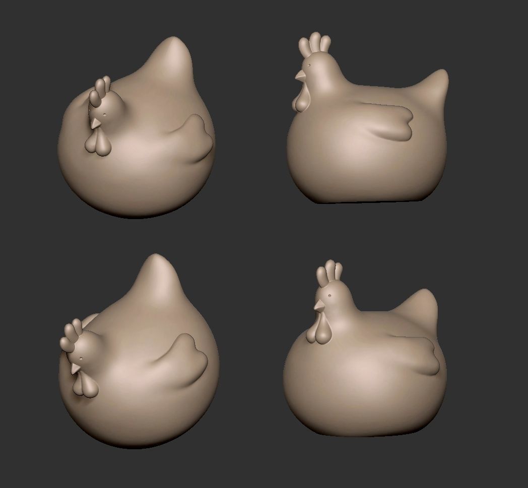 Chonky Chicken 3D model 3D printable | CGTrader